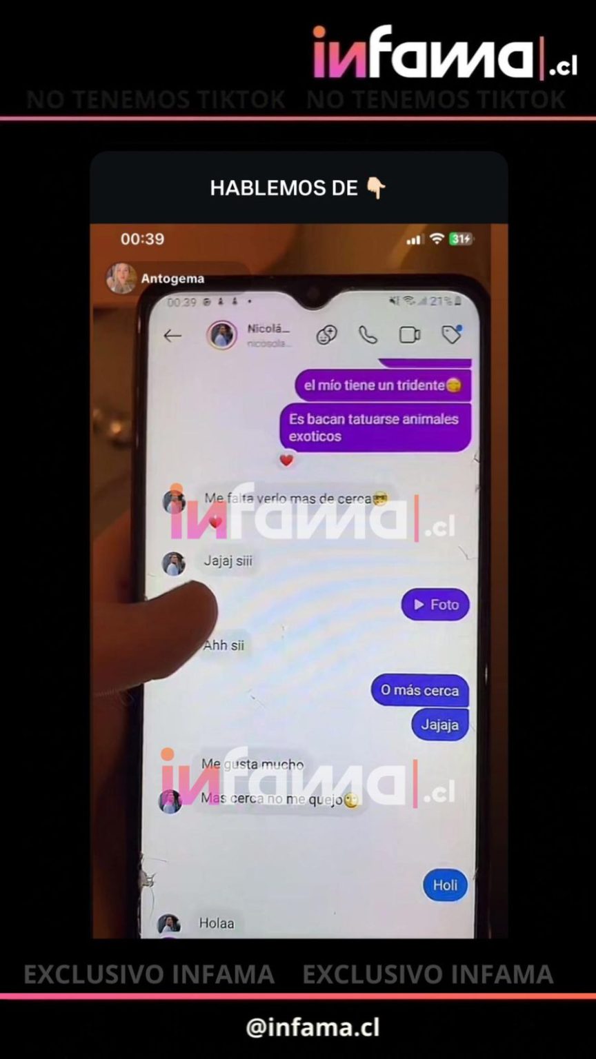 Filtran imágenes del chat de Nicolás Solabarrieta y otra mujer : Lima Limón